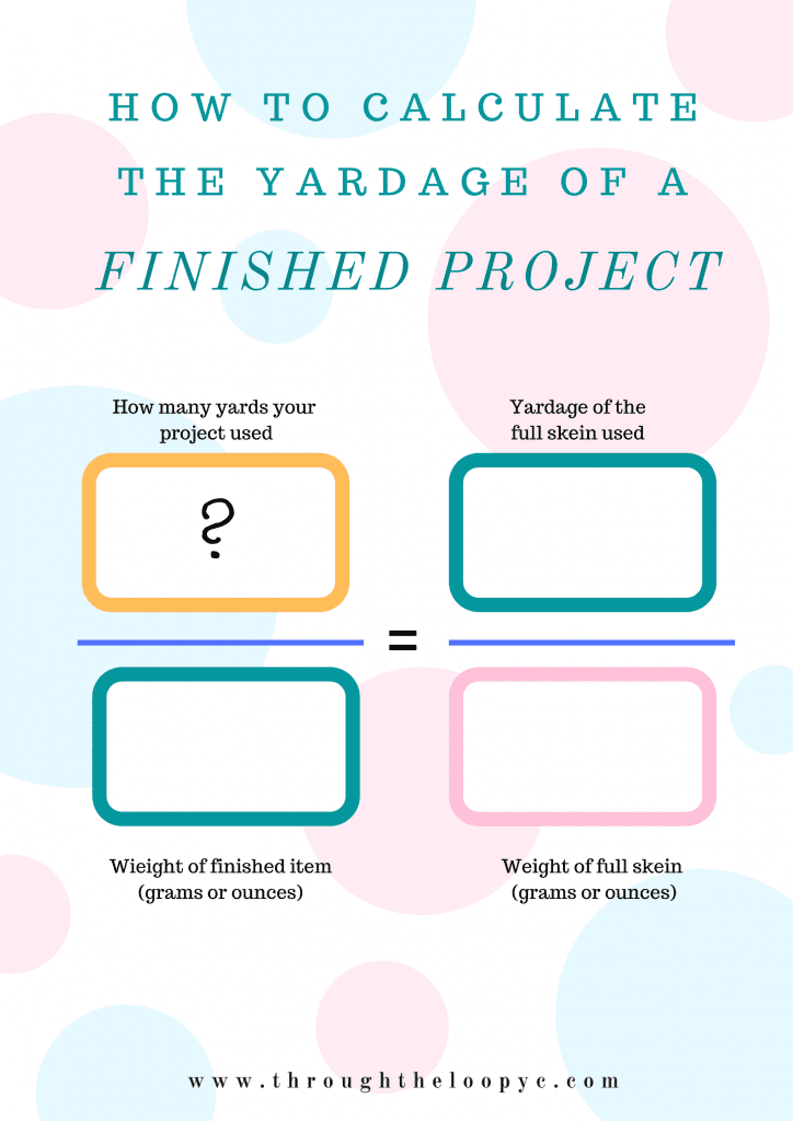 How To Calculate Yardage Of A Finished Project - Through The Loop Yarn ...