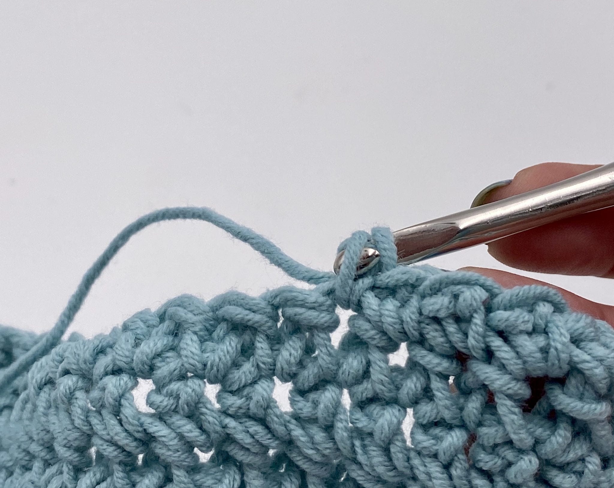 Learn The Extended Single Crochet Stitch - Through The Loop Yarn Craft