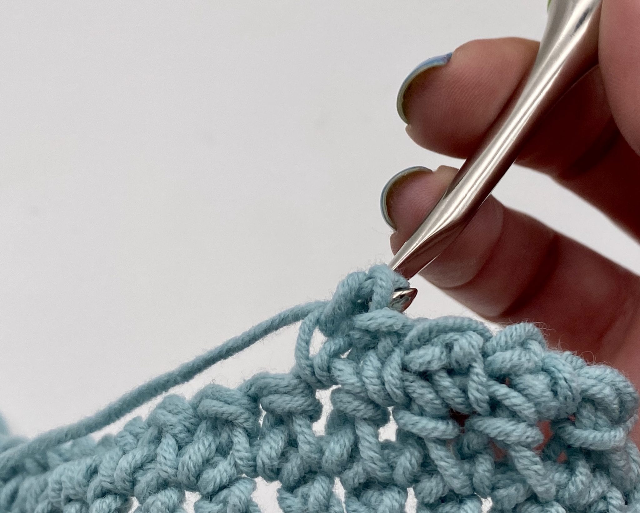 Learn The Extended Single Crochet Stitch - Through The Loop Yarn Craft