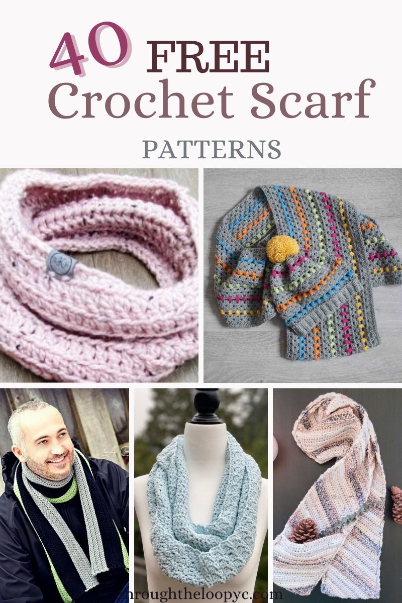 40 Free Crochet Scarf Patterns - Through The Loop Yarn Craft