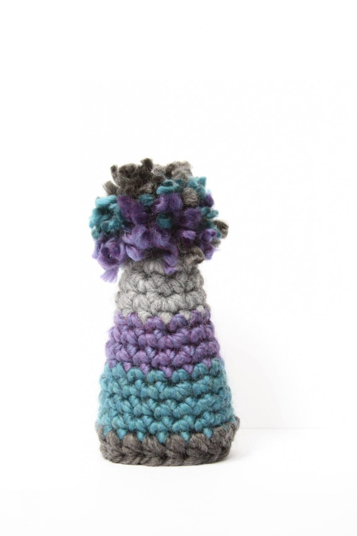 Holiday Wine Bottle Hat - Through The Loop Yarn Craft