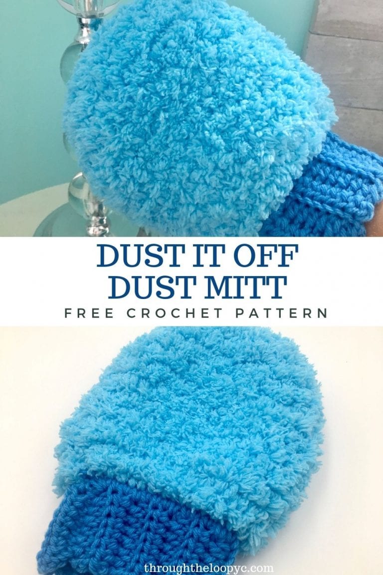 Dust It Off Dust Mitt Crochet Pattern - Through The Loop Yarn Craft
