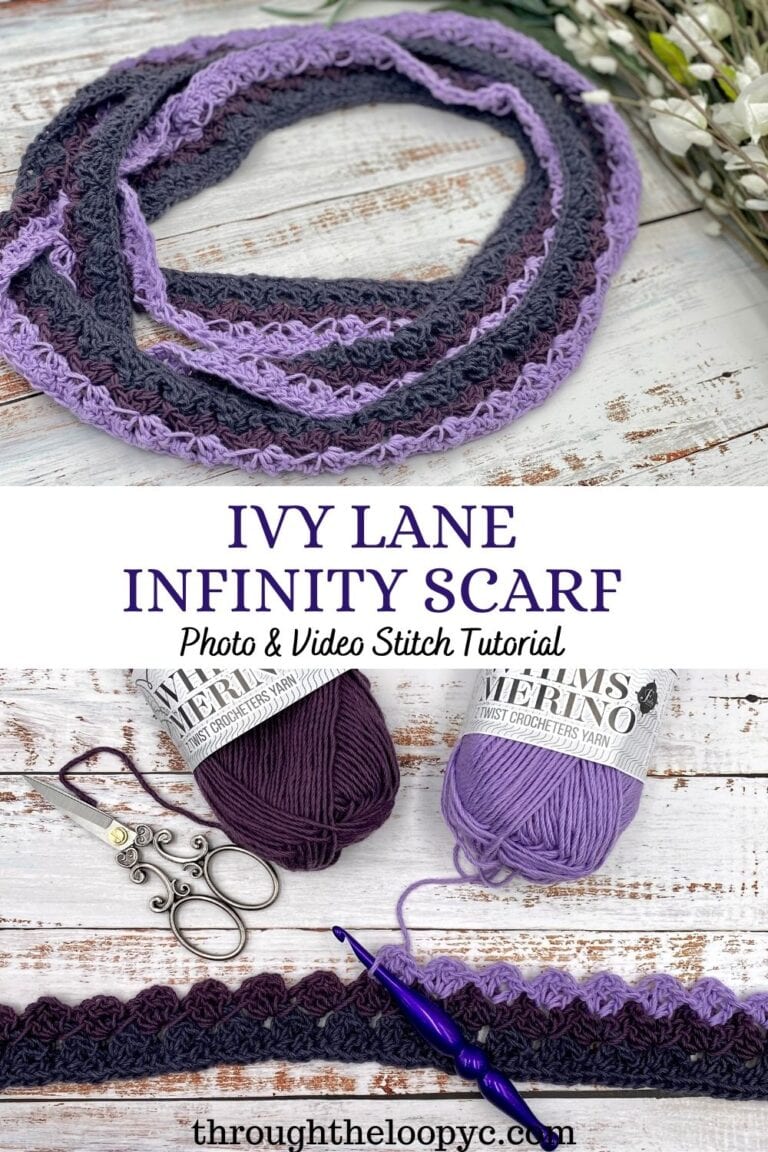 Ivy Lane Infinity Scarf - Free Pattern - Through The Loop Yarn Craft