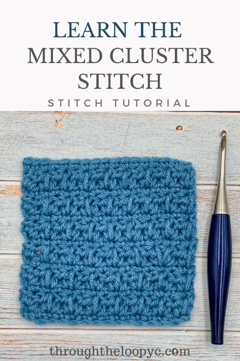 Mixed Cluster Stitch - Through The Loop Yarn Craft