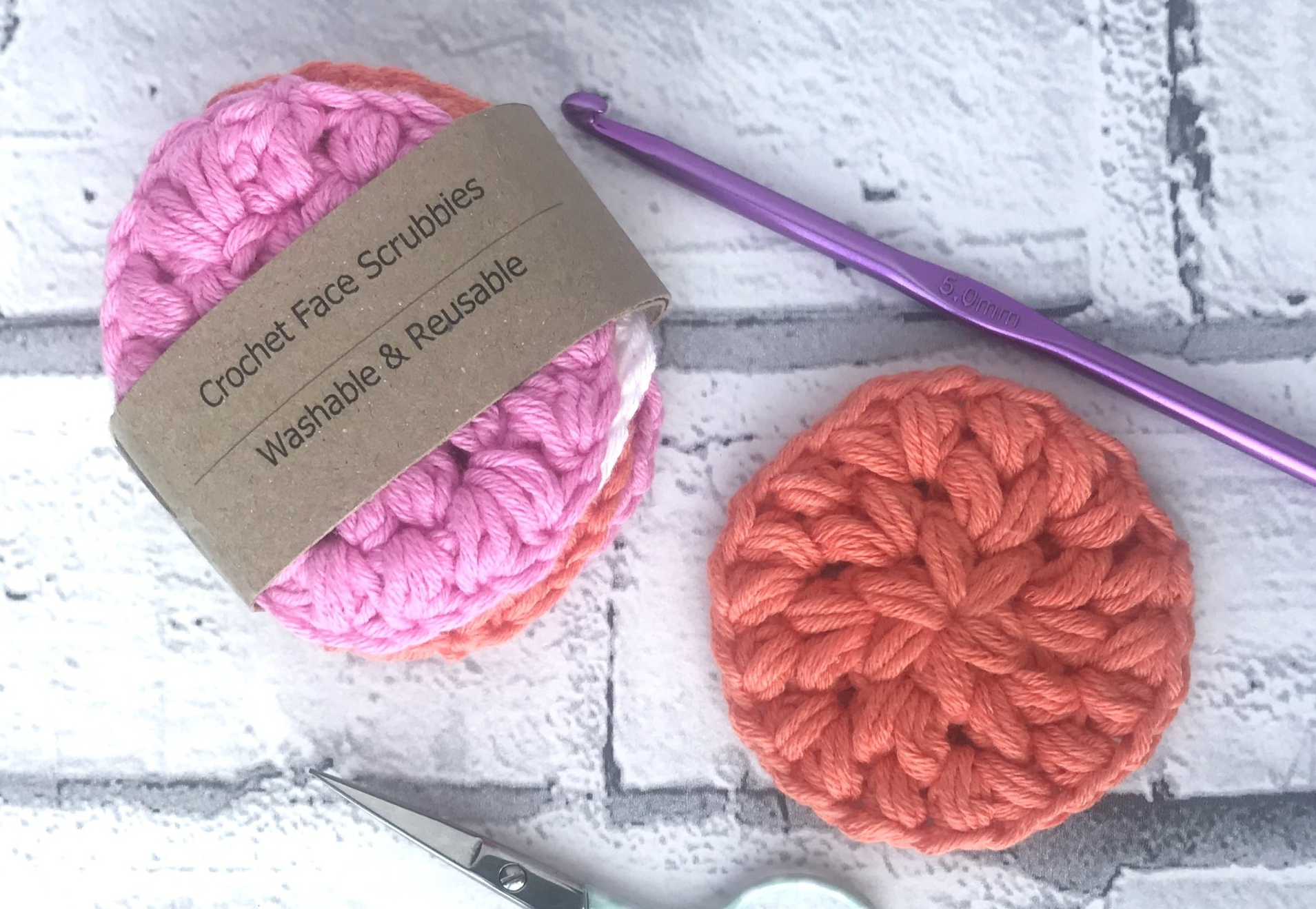 Face Scrubby Crochet Patterns - Through The Loop Yarn Craft