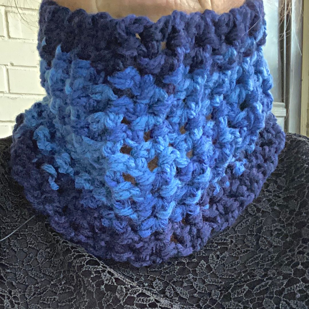 Make It Quick Crochet Cowl Free Pattern - Through The Loop Yarn Craft