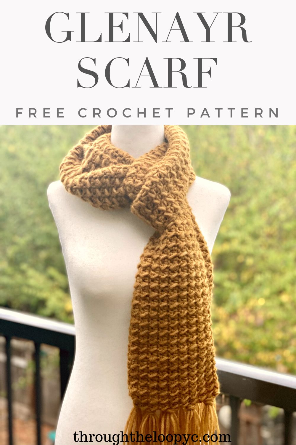Easy Crochet Scarf Pattern - Through The Loop Yarn Craft