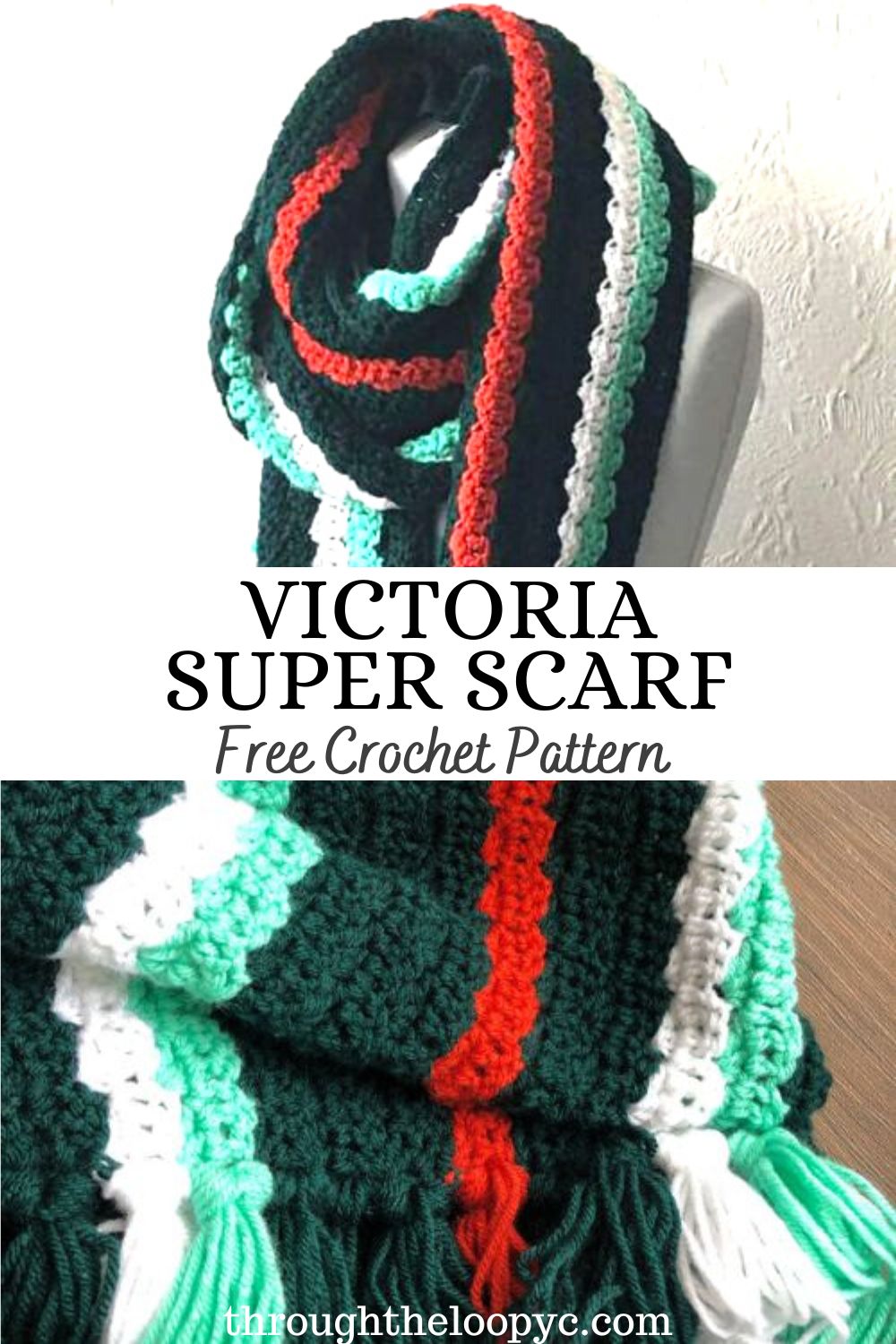 Super Scarf Crochet Pattern - Through The Loop Yarn Craft