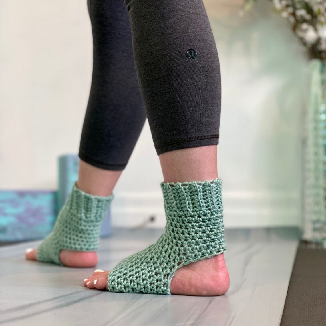 Crochet Yoga Socks Pattern Through The Loop Yarn Craft