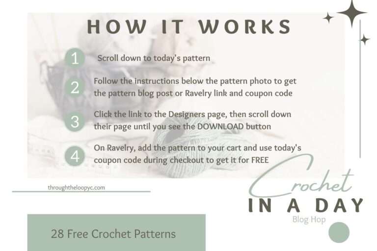 28 Crochet In A Day Patterns - Through The Loop Yarn Craft