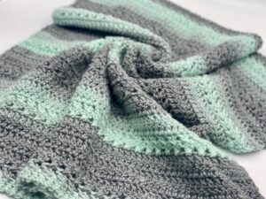 Chunky Crochet Baby Blanket - Through The Loop Yarn Craft