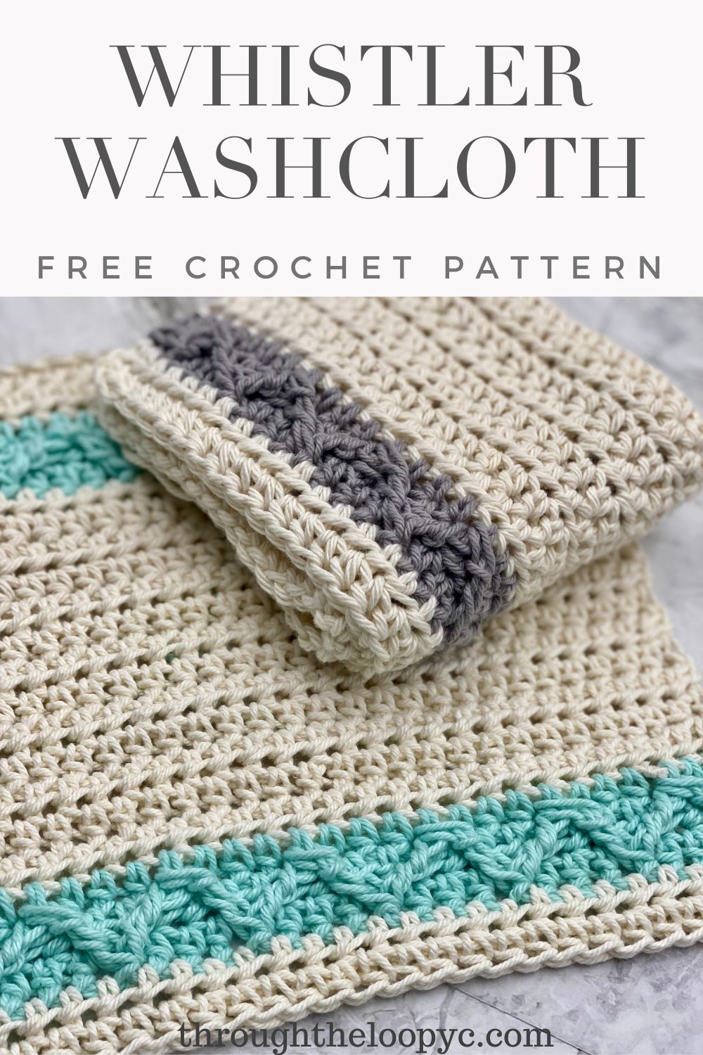 Textured Crochet Washcloth Pattern - Through The Loop Yarn Craft